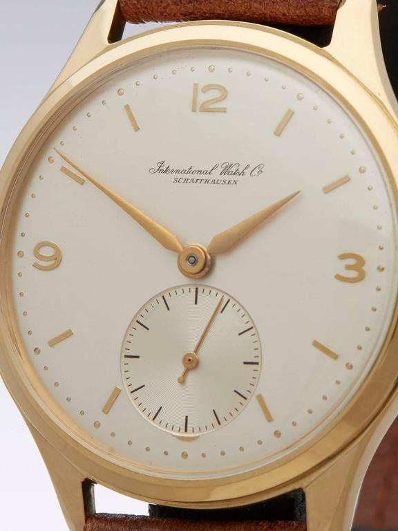 IWC Yellow Gold Cal.88 Mechanical Wind Wristwatch 1951 at 1stDibs | iwc ...