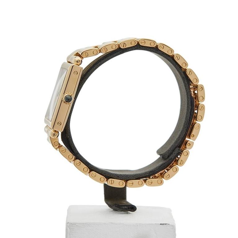 Cartier Tank Obus 18 Karat Yellow Gold Ladies 1630, 1990s at 1stDibs