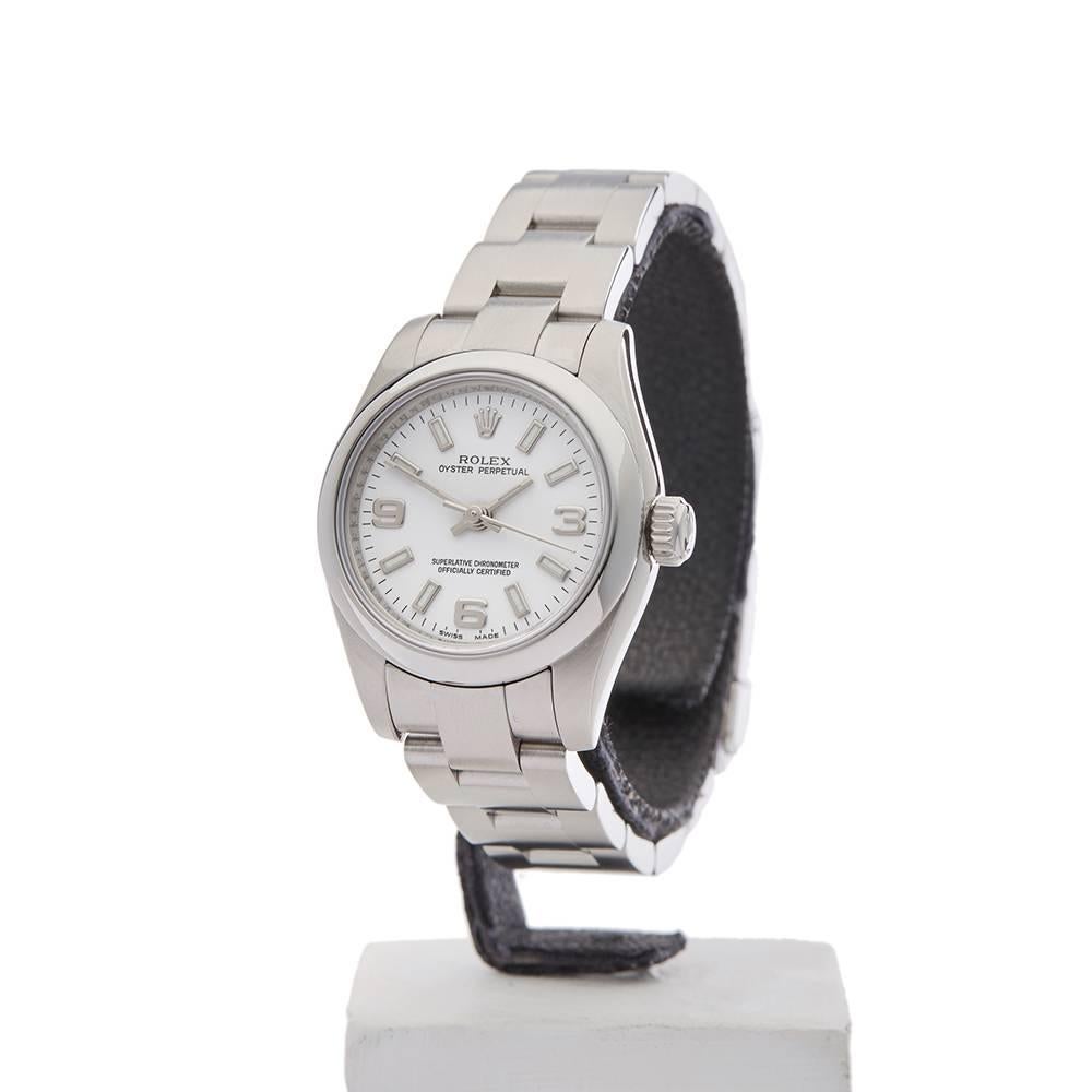 Rolex Ladies Stainless Steel Oyster Perpetual Automatic Wristwatch ...