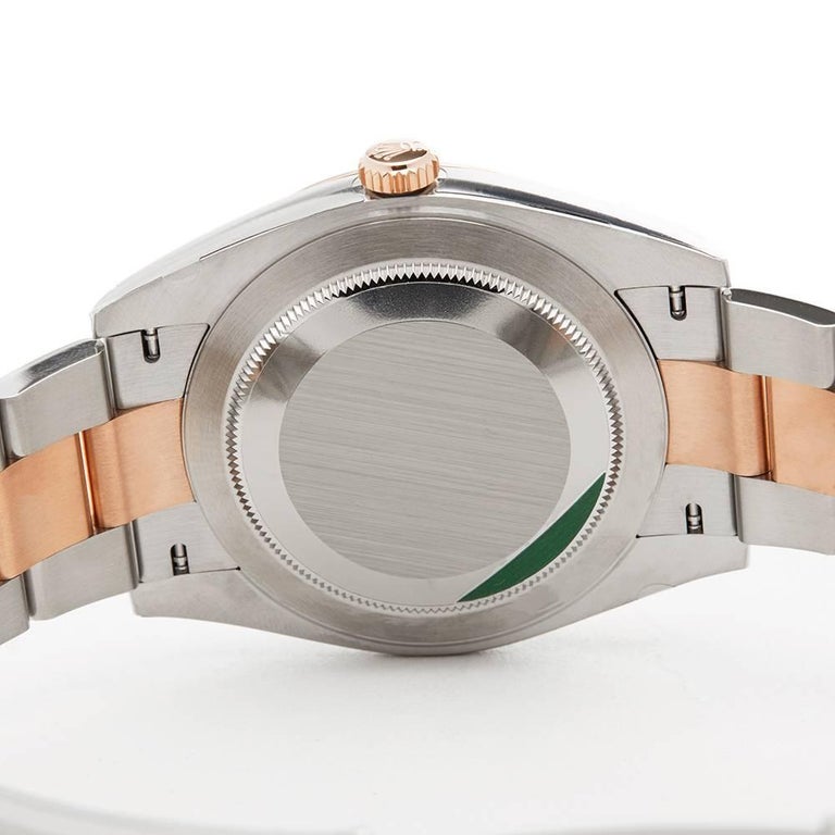 Rolex Rose Gold Stainless Steel Datejust Chocolate Dial Automatic ...