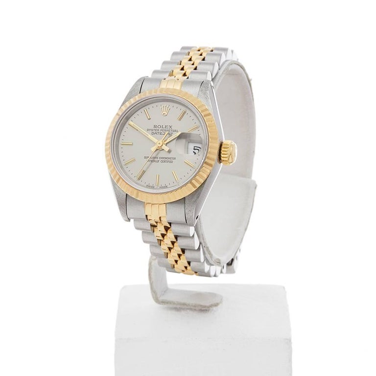 Rolex Ladies Yellow Gold Stainless Steel Datejust Automatic Wristwatch ...