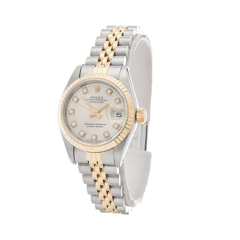 Rolex Datejust Stainless Steel and 18 Karat Yellow Gold Ladies 69173 at ...