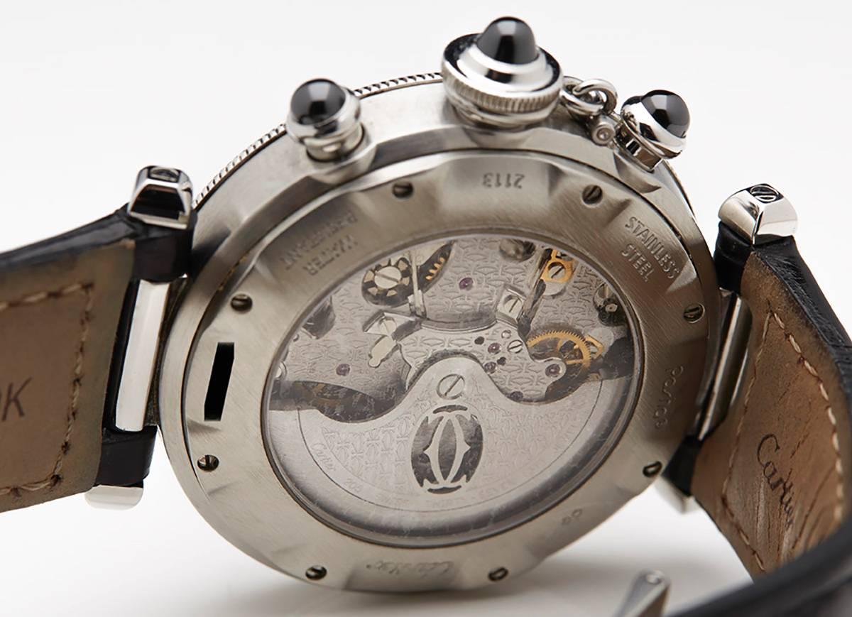 2004 Cartier Stainless Steel Pasha Chronograph Mens Watch 2113 at ...