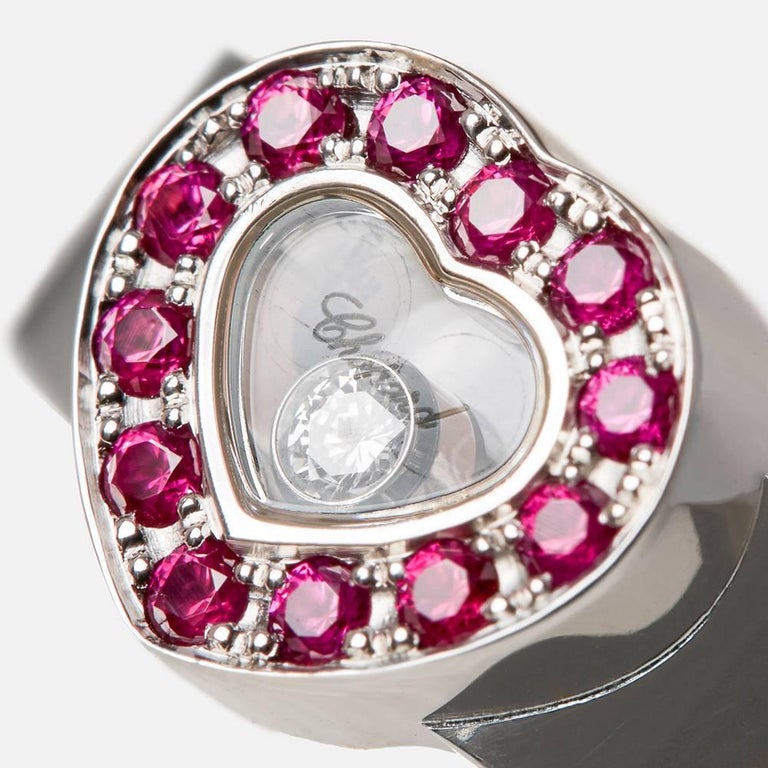 Chopard Happy Diamonds Ruby Ring at 1stDibs | chopard ruby ring