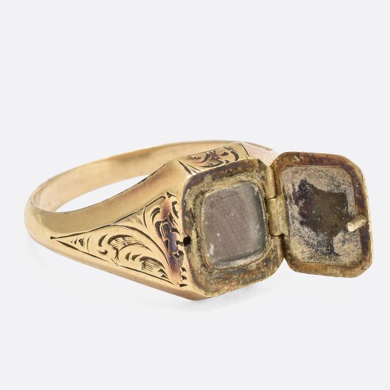 Victorian Chased Gold Poison Ring at 1stDibs | victorian poison ring ...