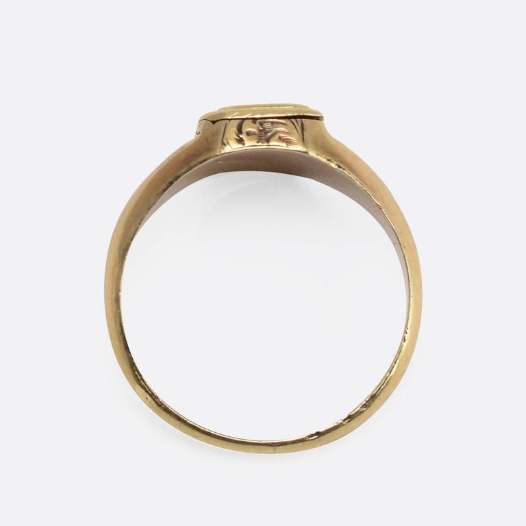 Victorian Chased Gold Poison Ring at 1stDibs | victorian poison ring ...