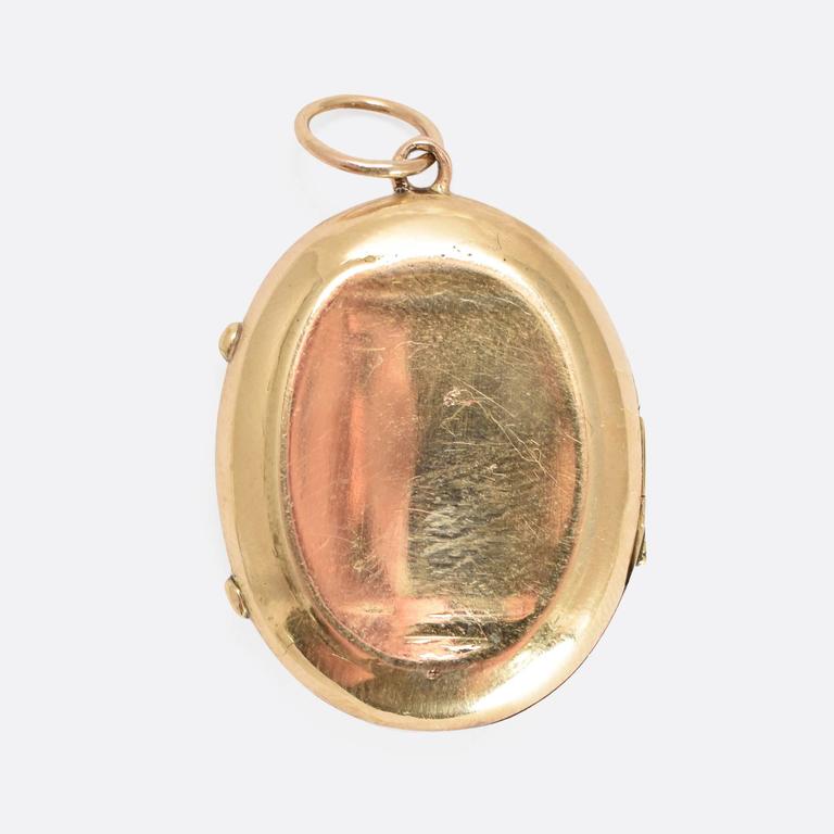 Antique Victorian Swiss Enamelled Portrait Locket at 1stDibs