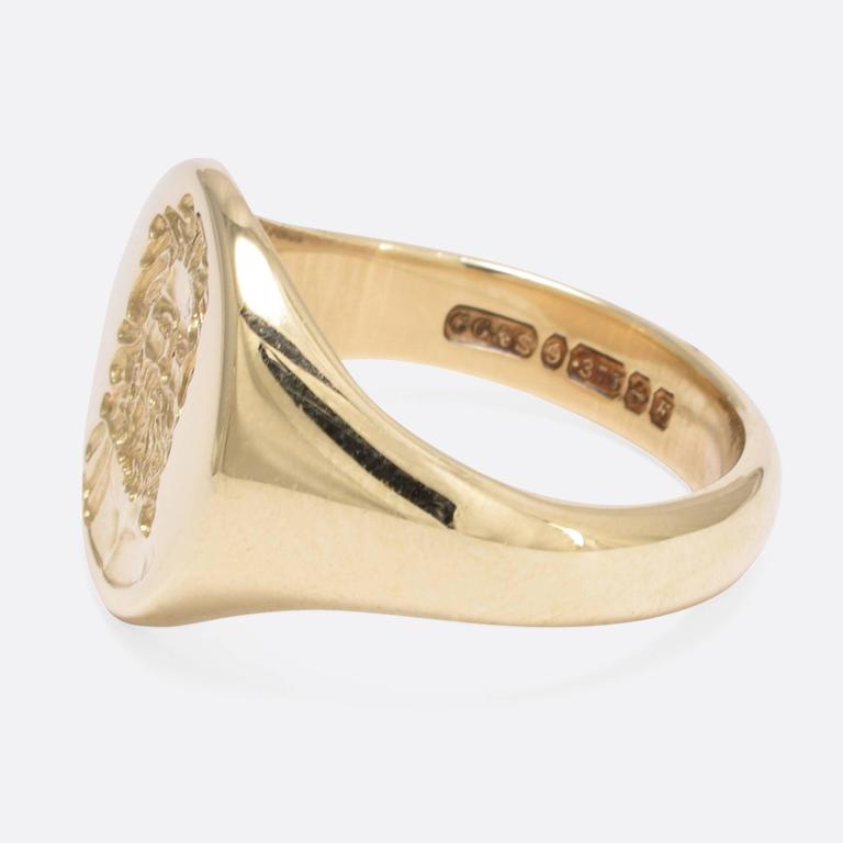 Zeus Intaglio Gold Signet Ring at 1stDibs | signet ring for sale
