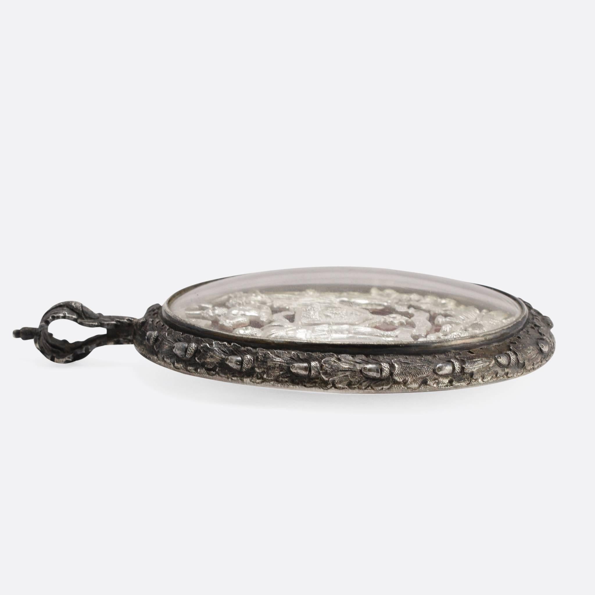 Victorian Oversized Ancient Order of Druids Silver Locket at 1stDibs ...