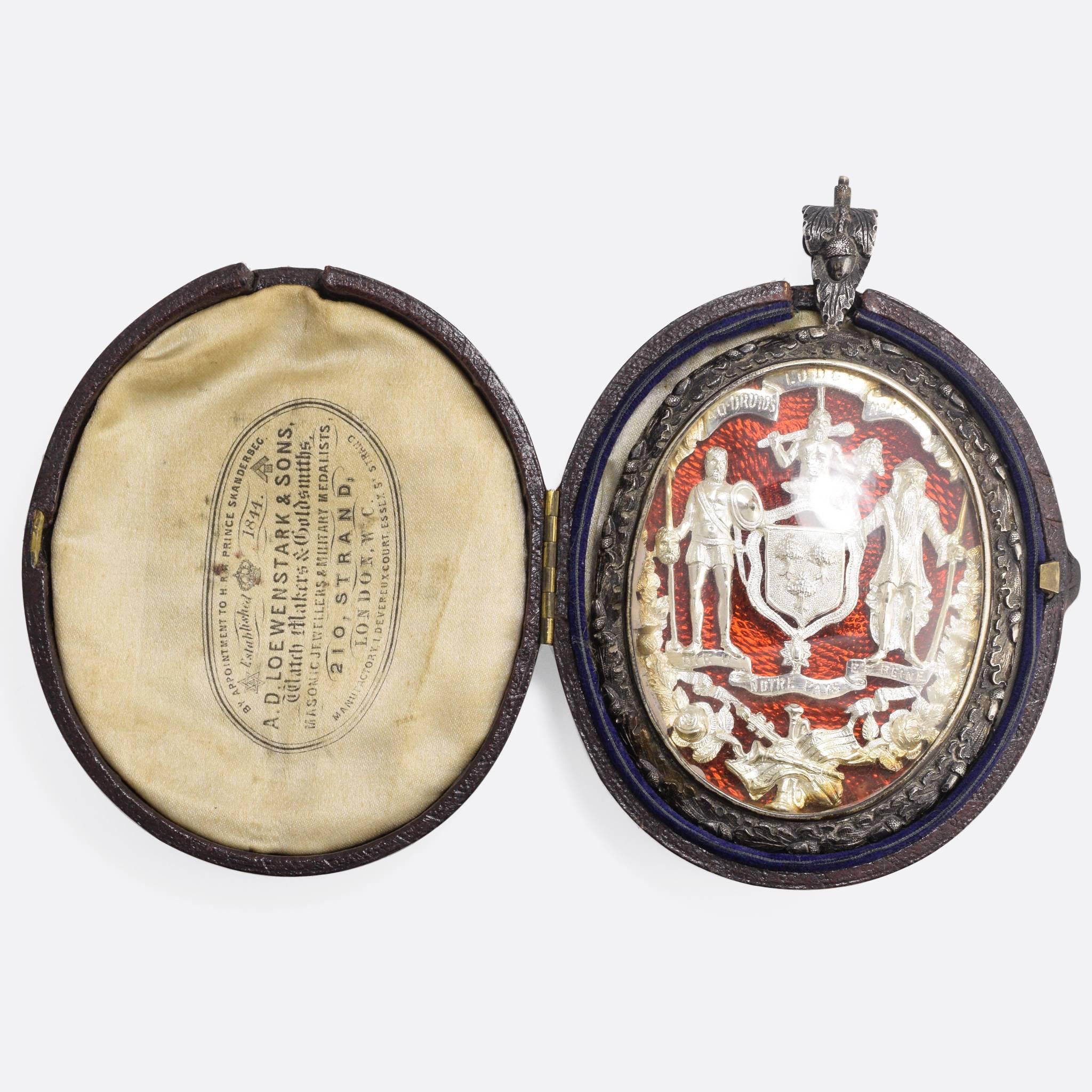 Victorian Oversized Ancient Order of Druids Silver Locket at 1stDibs ...