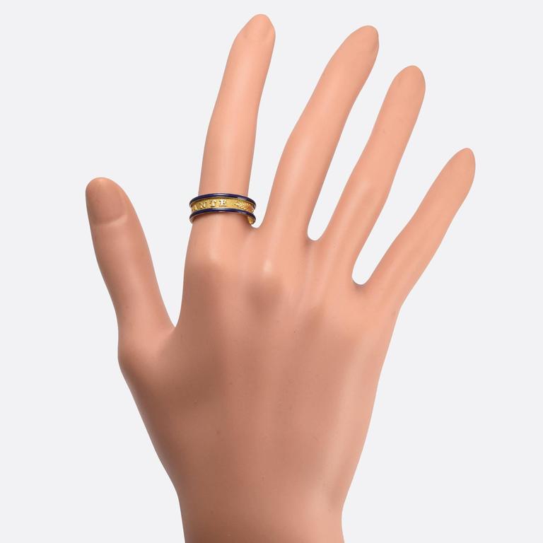 Antique Georgian Enameled "Constante" Ring at 1stDibs | constantering