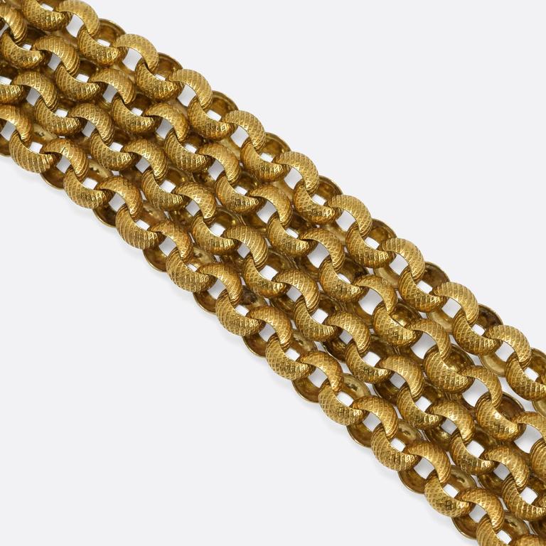 Antique Georgian Fancy Link Gold Guard Chain at 1stDibs