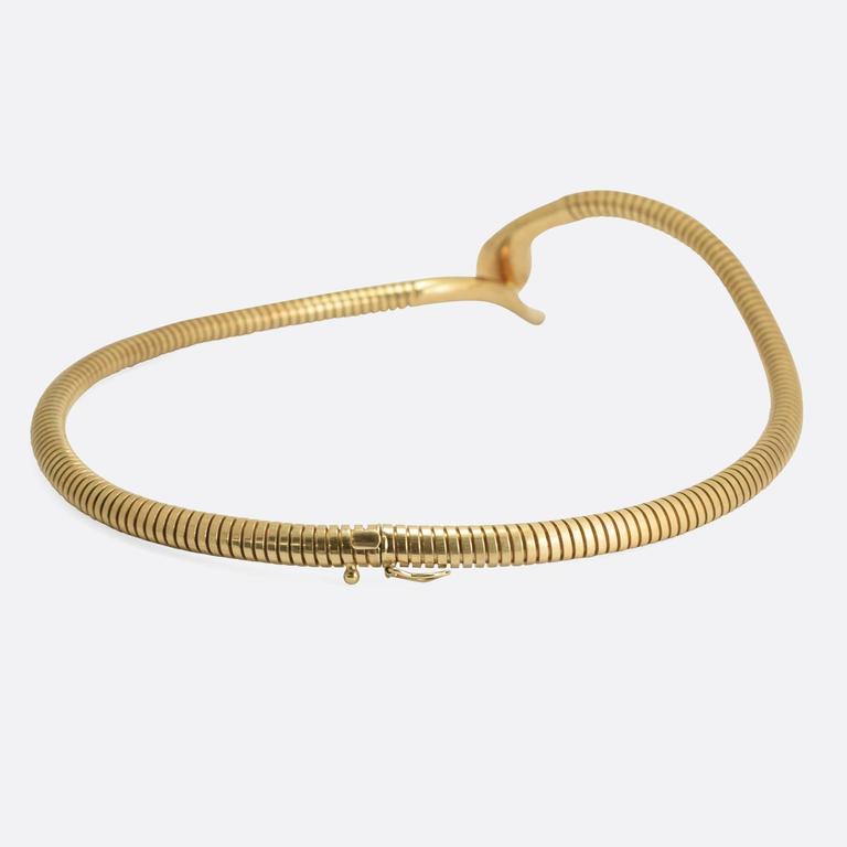 1960s Gold Snake Collar at 1stDibs