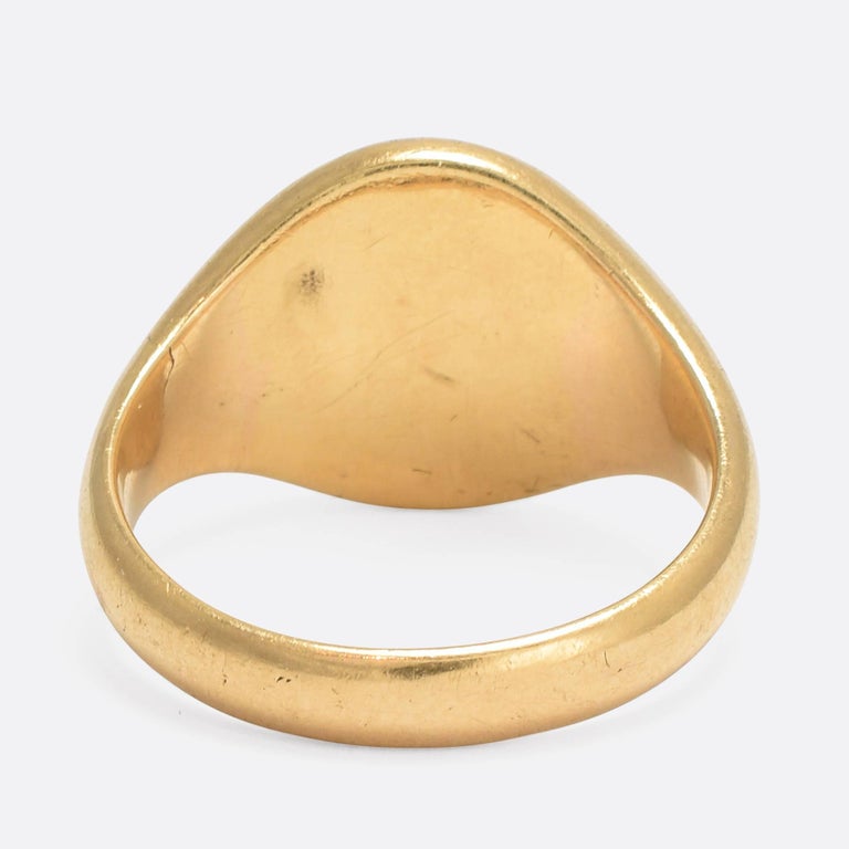 Antique Edwardian Rooster Intaglio Gold Signet Ring at 1stDibs ...