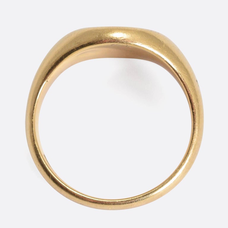 Antique Edwardian Rooster Intaglio Gold Signet Ring at 1stDibs ...