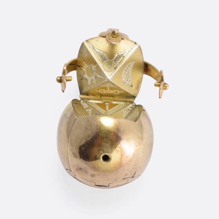 Antique Victorian Gold Masonic Orb Pendant at 1stDibs | masonic orb ...