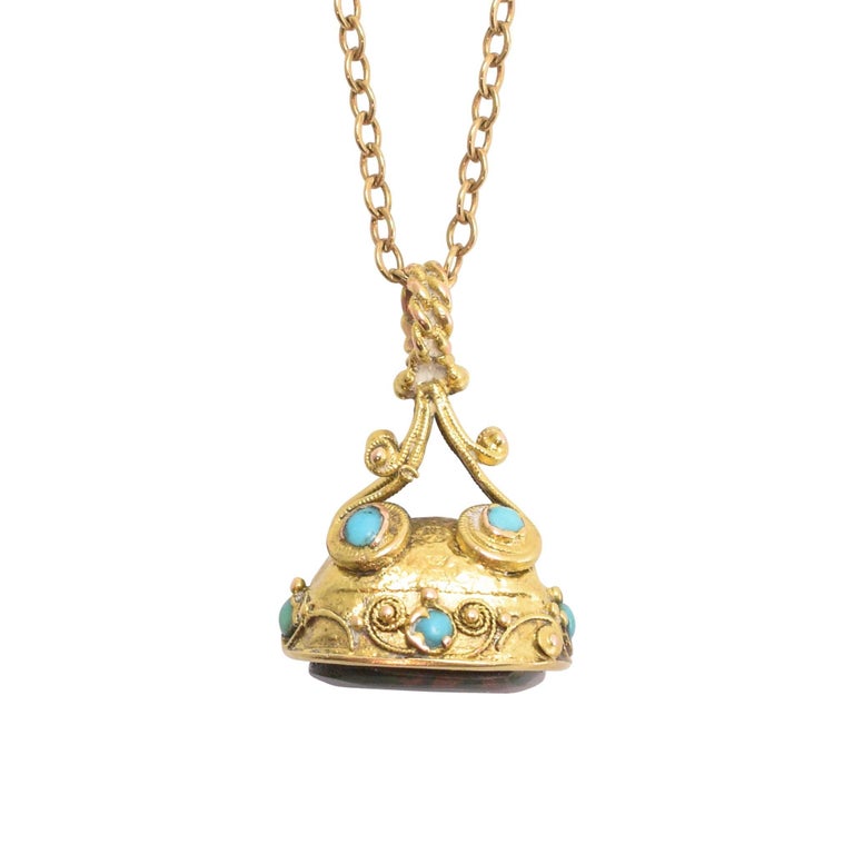 Georgian Regency Period Turquoise Seal Fob Pendant at 1stDibs | regency ...