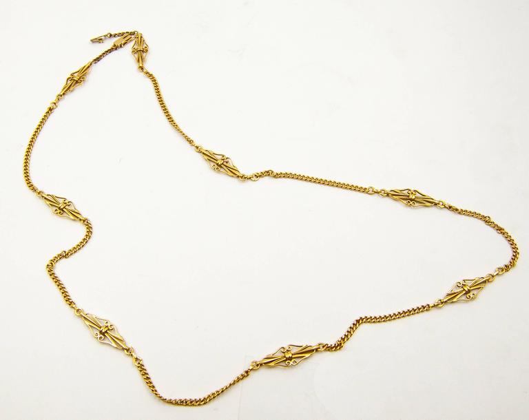 Delightful Antique Ornate Gold Chain at 1stDibs