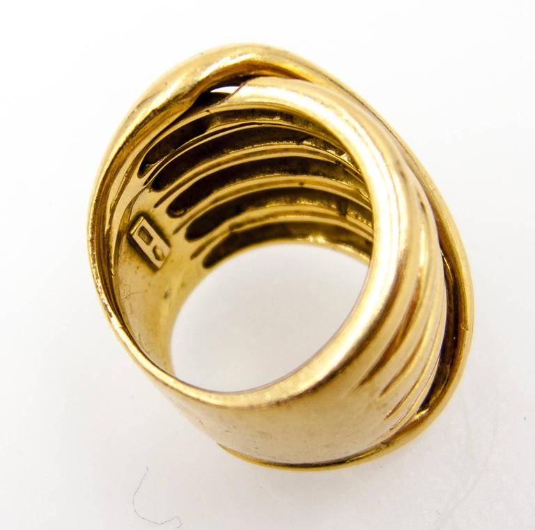 1970s Gucci Italy Gold Coil Ring at 1stDibs