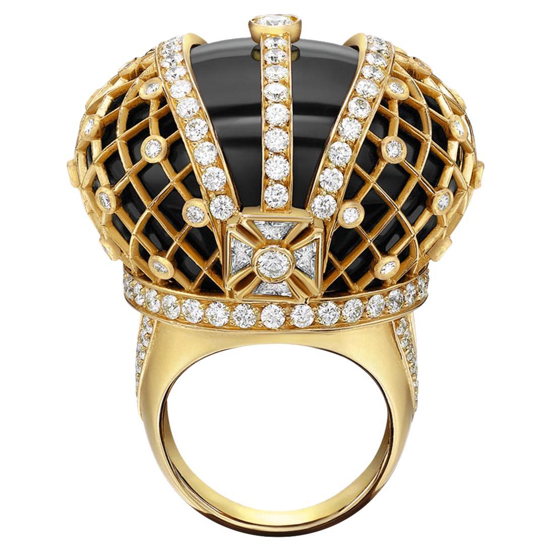 Sybarite Royal Jubilee Ring in White Gold with White Diamonds and Pink ...