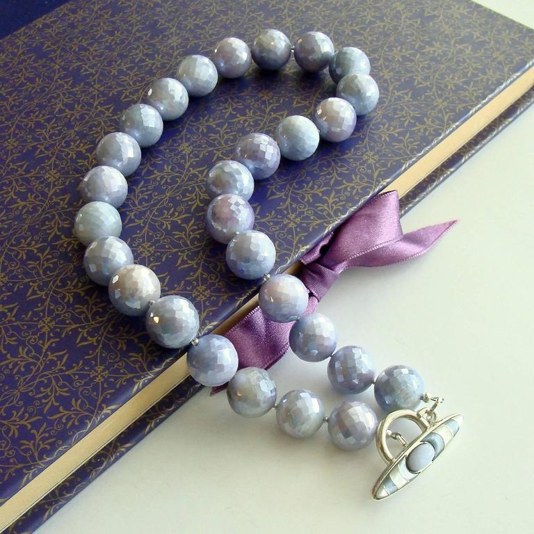 Lavender Mystic Moonstone Choker Necklace at 1stDibs | lavender moonstone