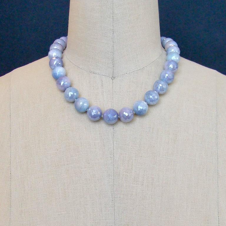 Lavender Mystic Moonstone Choker Necklace at 1stDibs | lavender moonstone