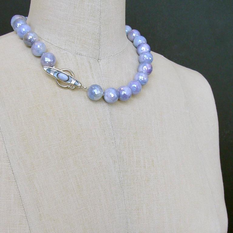 Lavender Mystic Moonstone Choker Necklace at 1stDibs | lavender moonstone