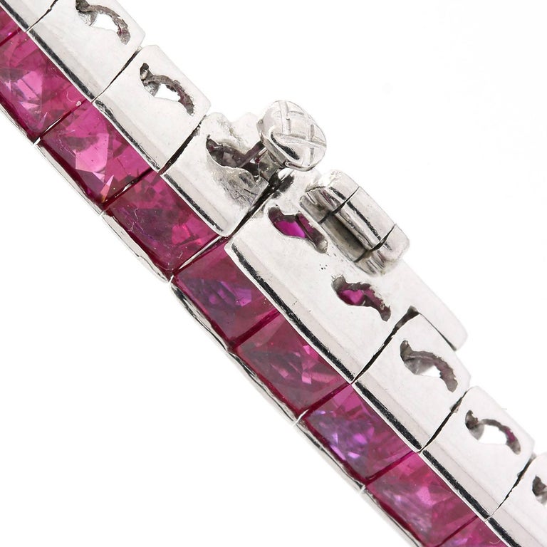 Burma Ruby Straight Line Bracelet at 1stDibs