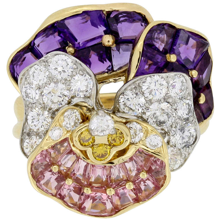 Oscar Heyman Brothers Pansy Ring For Sale at 1stDibs | oscar heyman ...
