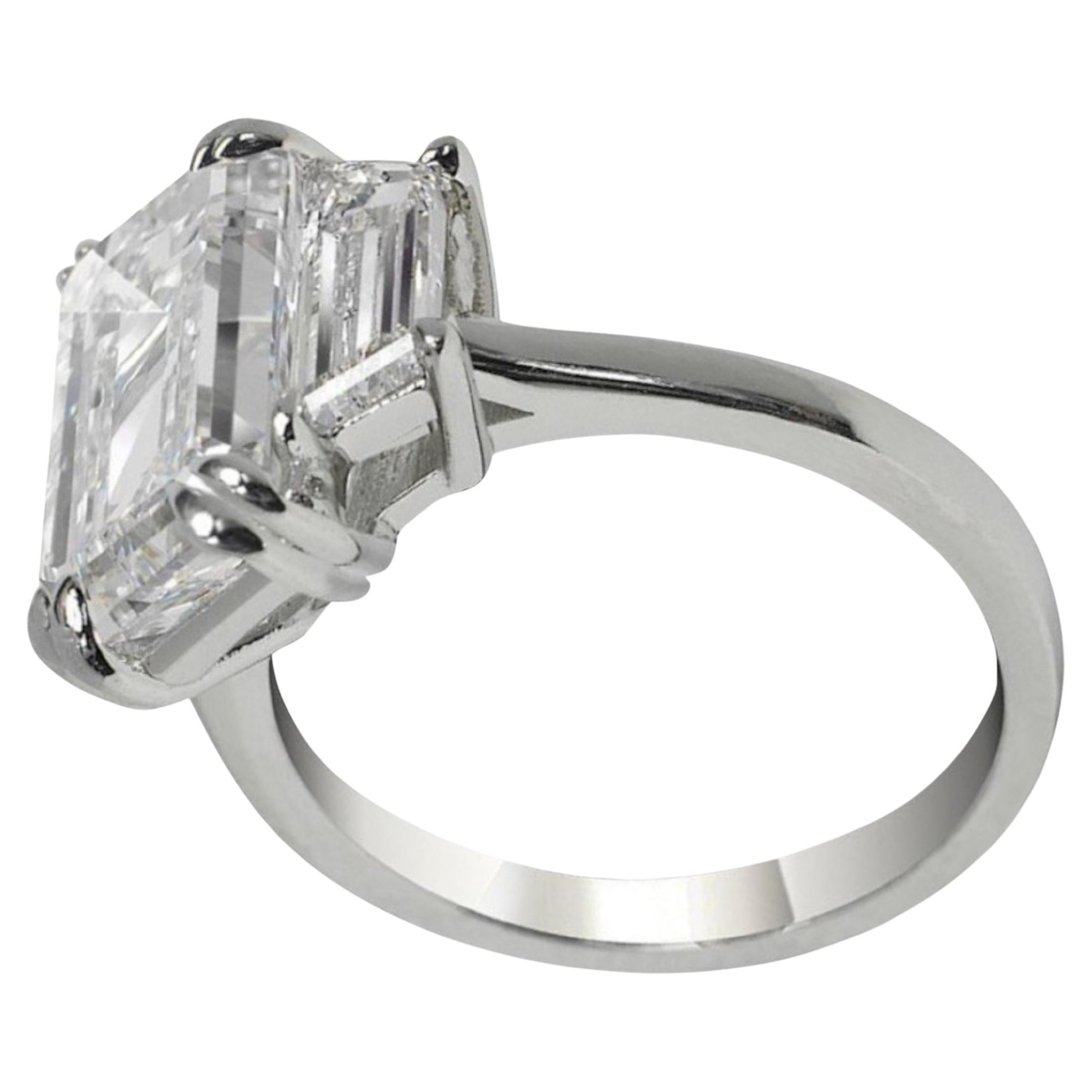 Flawless GIA Certified 15 Carat Emerald Cut Solitaire Diamond Ring For ...
