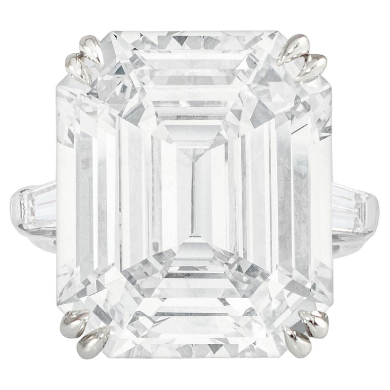 Exceptional Flawless GIA 15 Carat Certified Emerald Cut Diamond ...