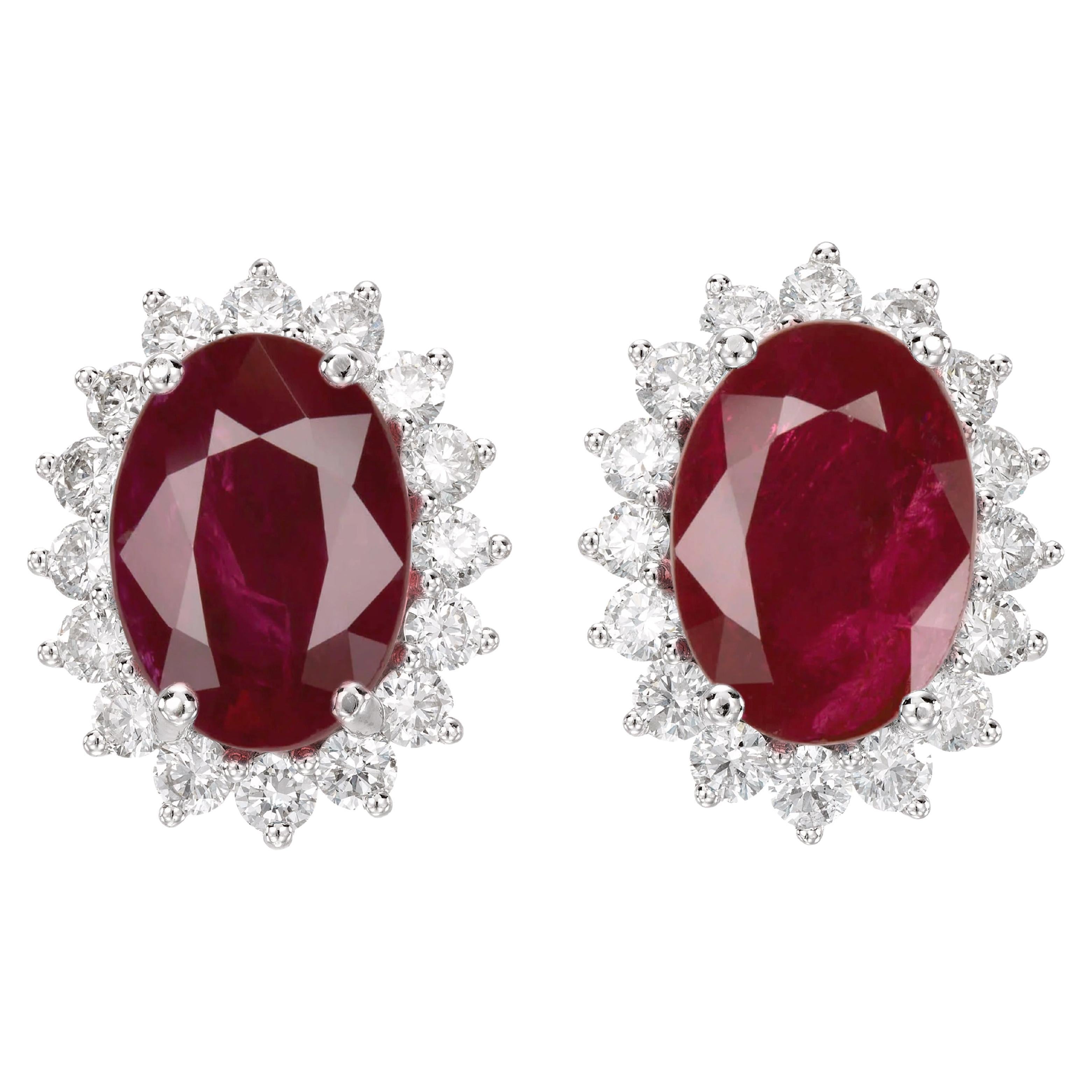 33 Carat GIA Certified Ruby and Diamond Earrings For Sale at 1stDibs ...
