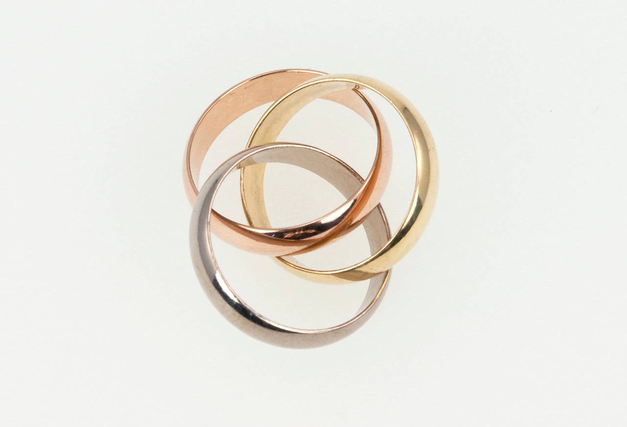 Cartier Trinity Gold Large Model Ring at 1stDibs | cartier trinity ring ...