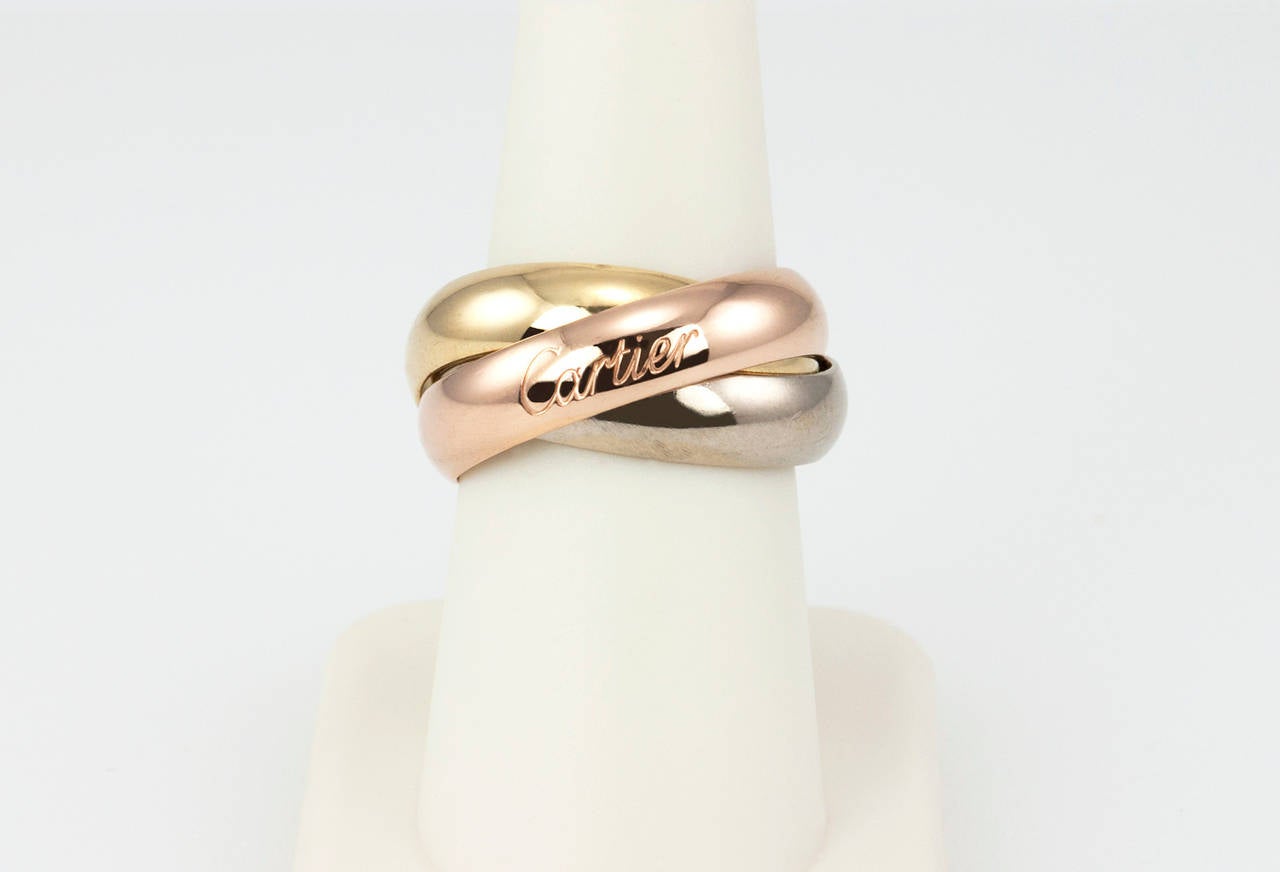 Cartier Trinity Gold Large Model Ring at 1stDibs | cartier trinity ring ...
