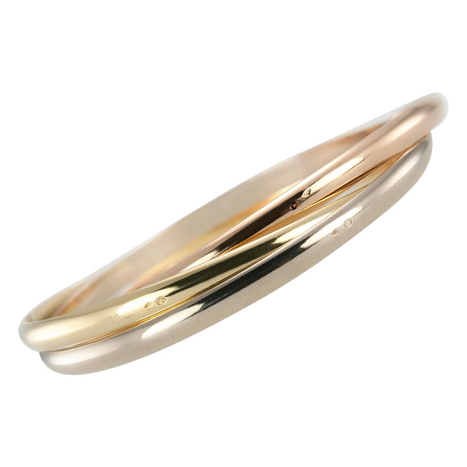 Cartier Trinity Three-Gold Bracelet at 1stDibs