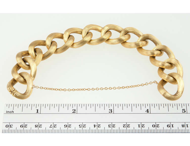 Gold Link Bracelet at 1stDibs