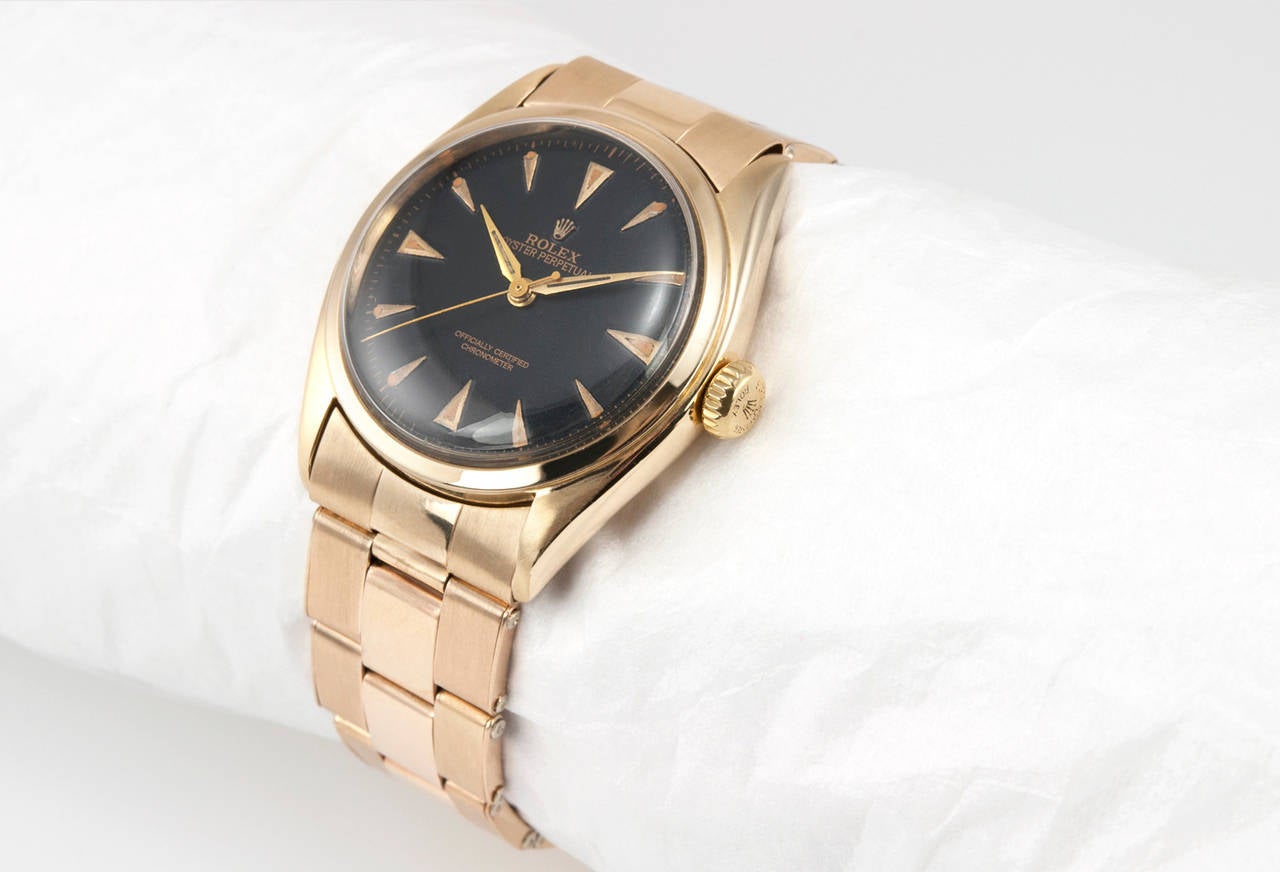 Rolex Yellow Gold Oyster Perpetual Wristwatch Ref 6084 at 1stDibs