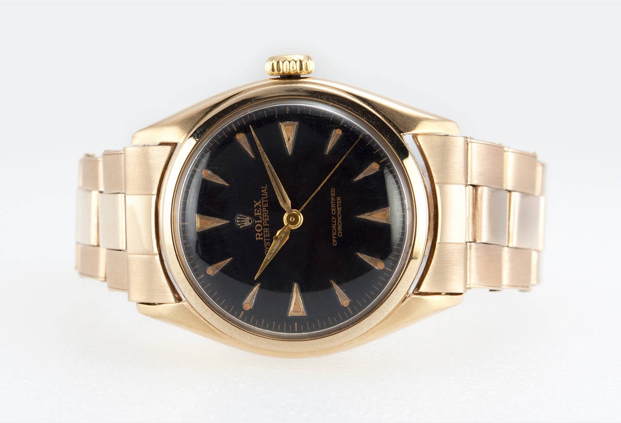 Rolex Yellow Gold Oyster Perpetual Wristwatch Ref 6084 at 1stDibs