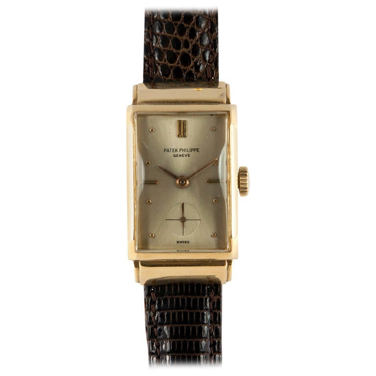 Patek Philippe Yellow Gold Rectangular Wristwatch circa 1930s For Sale ...