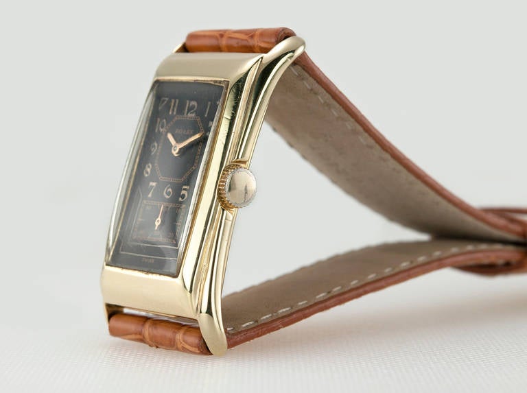 Rolex Yellow Gold Rectangular Doctor's Wristwatch Ref 1490 circa 1925 ...
