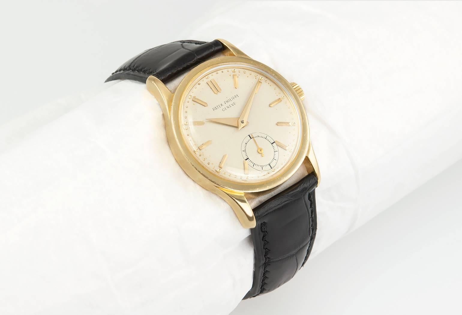Patek Philippe yellow gold Calatrava Wristwatch Ref 2545 For Sale at ...