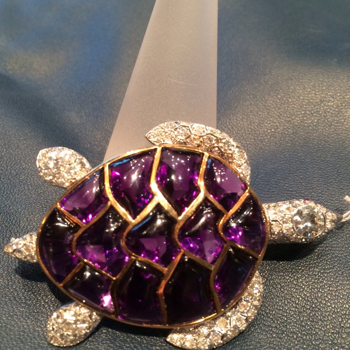 Amethyst Ruby Diamond Gold Platinum Turtle Brooch at 1stDibs | ruby ...