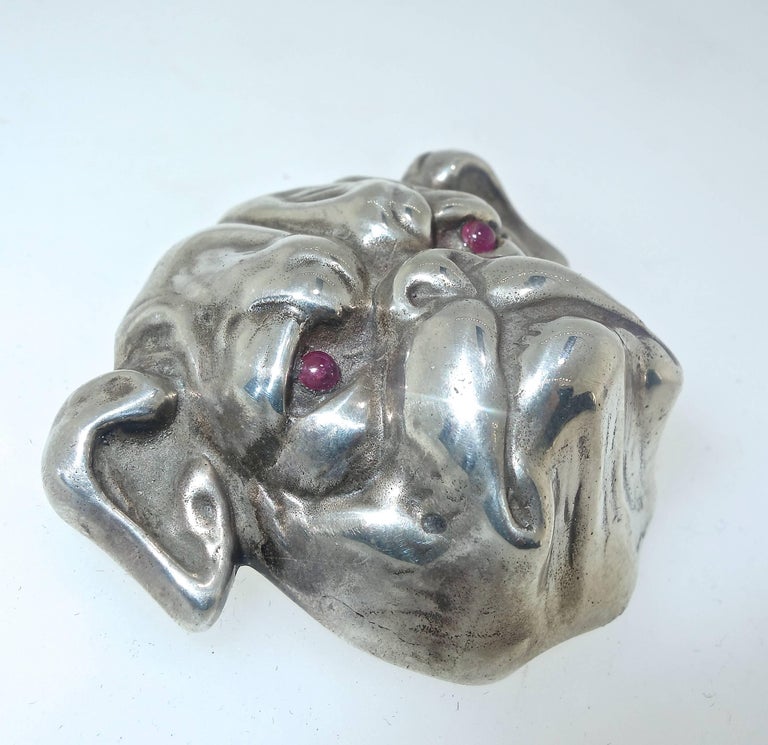 Vintage Sterling Silver Bulldog at 1stDibs