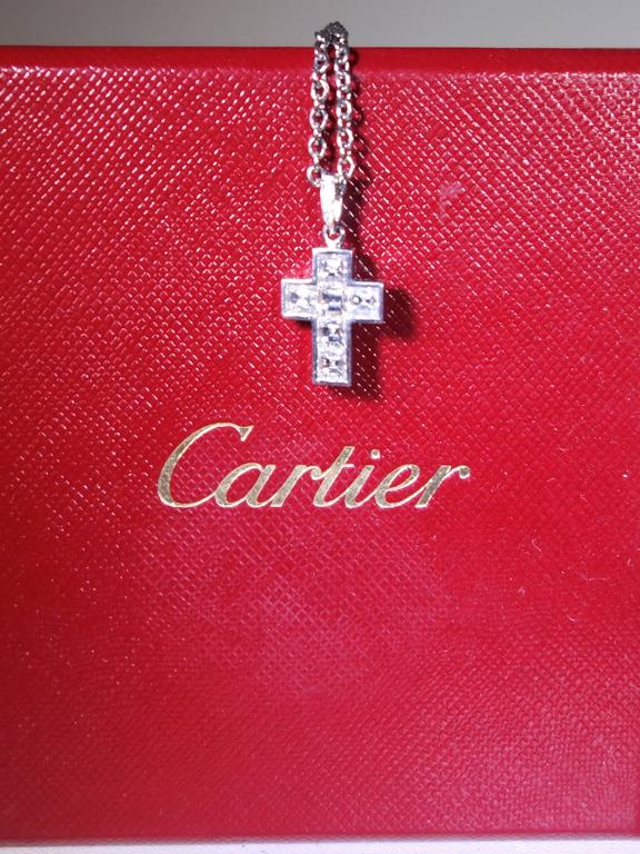 Cartier Diamond Platinum Cross Necklace at 1stDibs | cartier cross ...