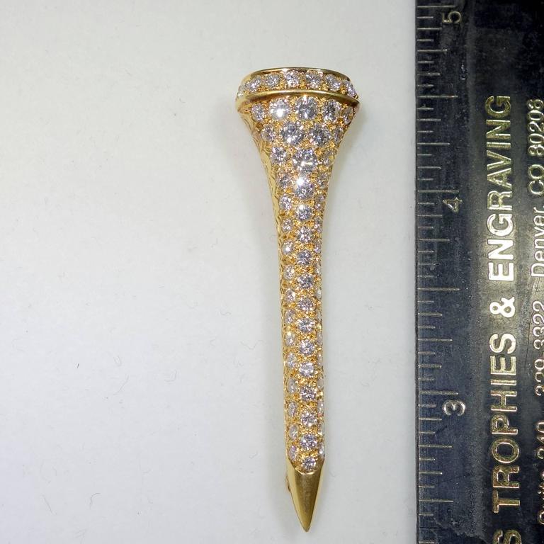 Oscar Heyman Fine Diamond Gold Golf Tee at 1stDibs