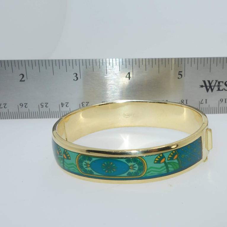 Enamel Gold Bangle Bracelet at 1stDibs | enamel gold bangles