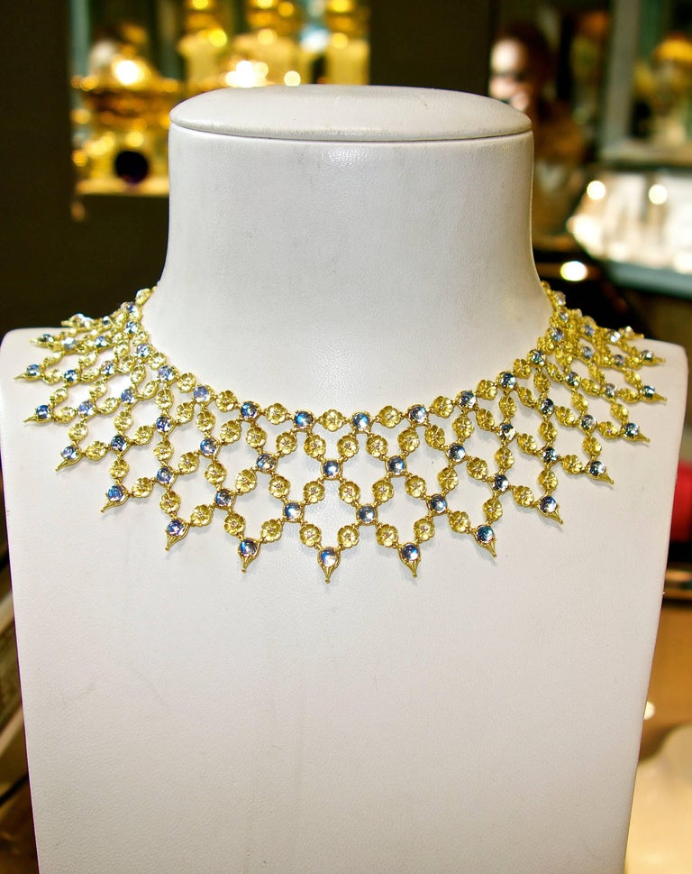 Paul Morelli Moonstone and Diamond Necklace at 1stDibs