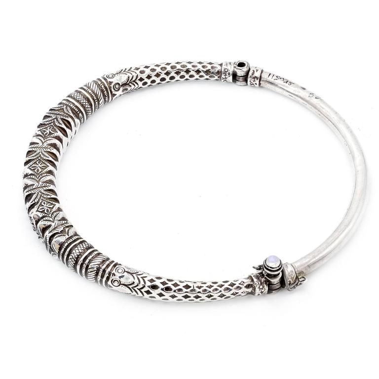 Detailed Sterling Silver Cuff Necklace from Thailand For Sale at ...