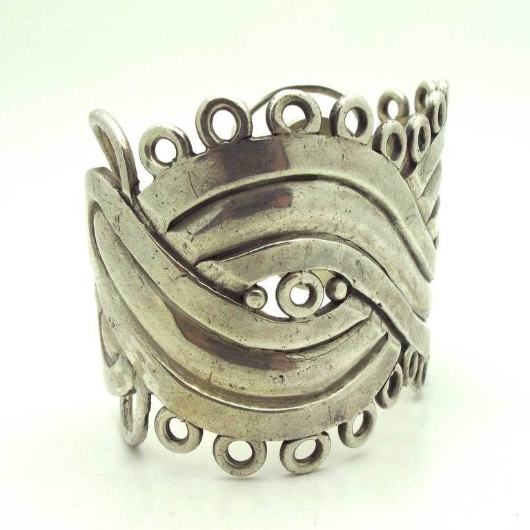 Spratling Sterling Silver Ribbon Cuff Bracelet at 1stDibs