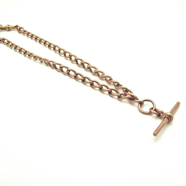 1900s Rose Gold Watch Fob Chain Necklace at 1stDibs | watch fob ...